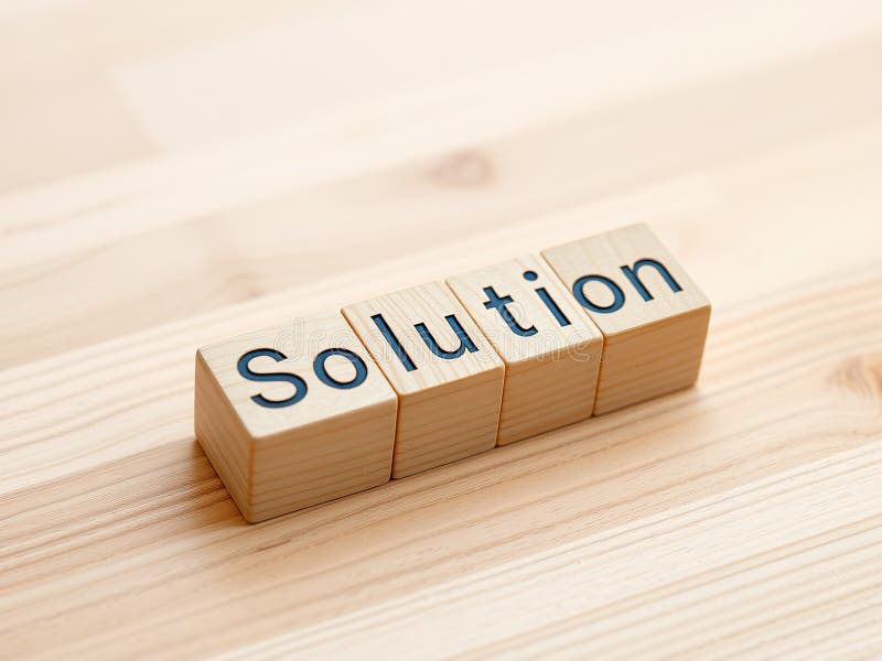 Innovative ProblemSolving a Wooden Block Declares Solution on a Rustic ...