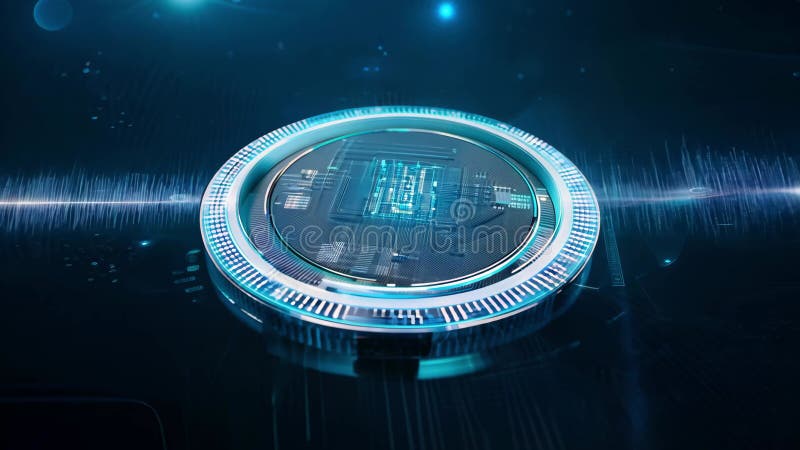 Innovative Processor Demonstrating High-tech Electronic Circuit ...