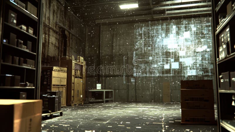 Innovative Production Process Displaying Futuristic Interface in ...