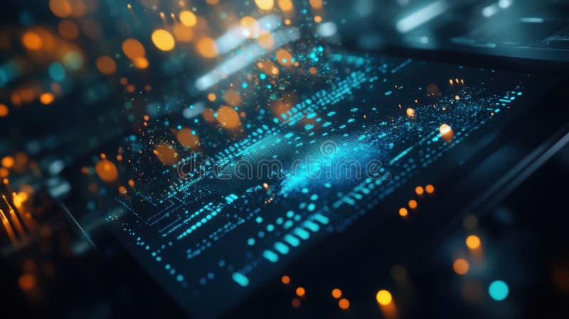 Innovative Production Showing Futuristic Pcb Generating Digital Data ...