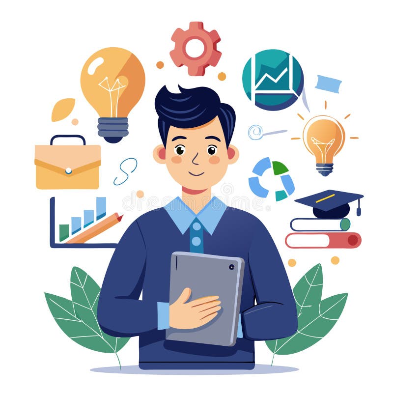 Innovative Professional Showcasing Ideas with Digital Device, Promoting ...