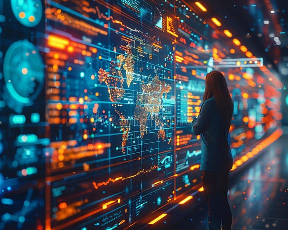 Innovative Project Management on Virtual Workflow Board Blurred Figures ...