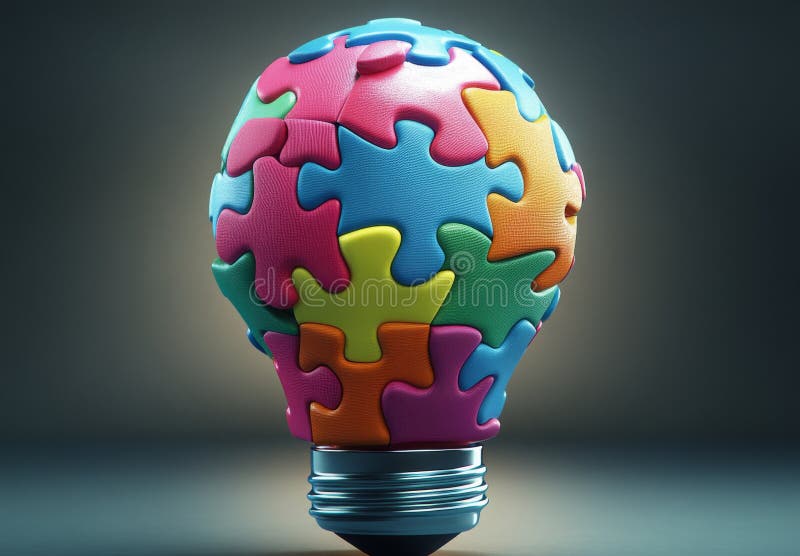 Innovative Puzzle Pieces Come Together To Represent a Bright Mind and ...