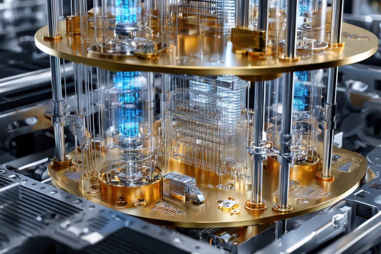 Innovative Quantum Computer with Intricate Components Showcased in a ...