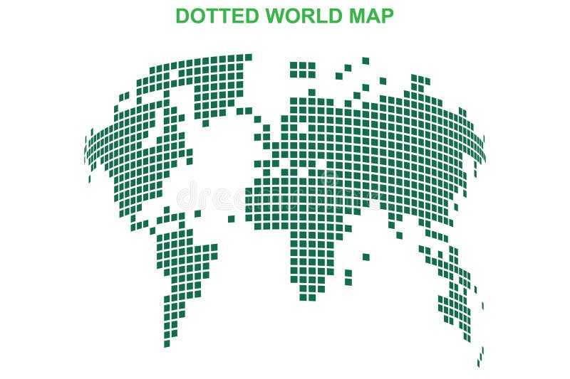 Innovative Realistic World Map in a Dotted Format Stock Illustration ...