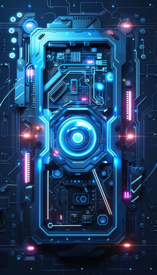 Innovative Rectangular Cybersecurity Badge Design with Bold Colors and ...