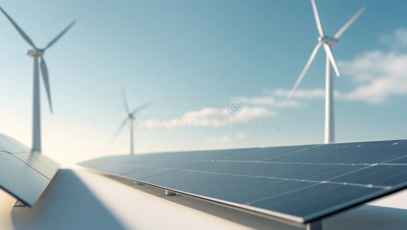 Innovative Renewable Energy Models Showcasing Solar Panels and Wind ...