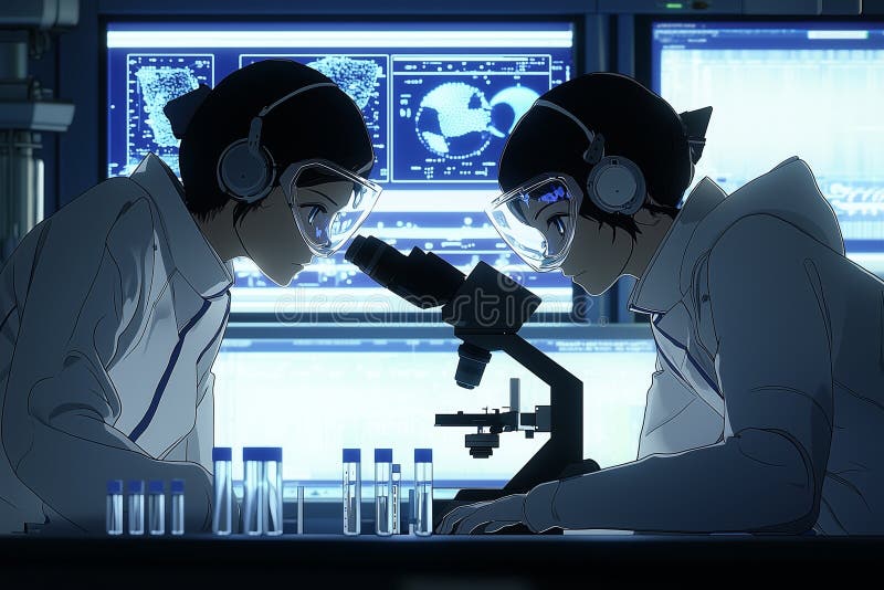 Innovative Research in the Laboratory Stock Illustration - Illustration ...