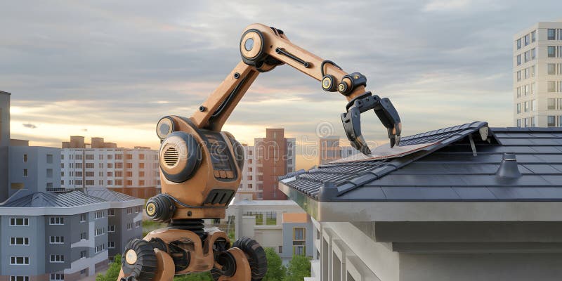 Innovative Robot Worker Expertly Installs Roofing Material on Urban ...