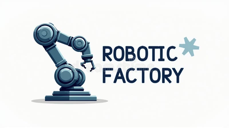 Innovative Robotic Arm Logo Representing Precision and Automation Stock ...
