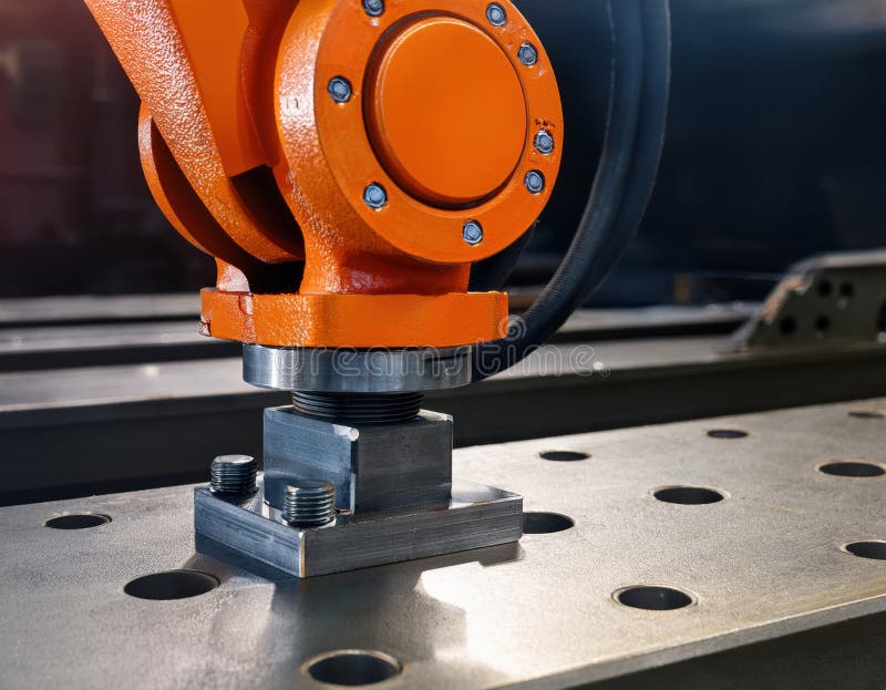 Innovative Robotic Arm Operating on a Stock Photo - Image of components ...