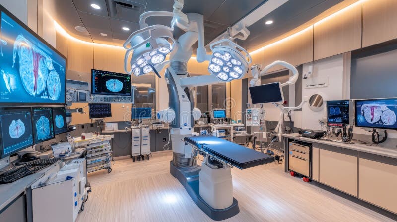 Innovative Robotic Surgical System in Modern Operating Room Setup Stock ...
