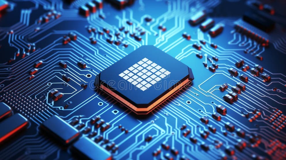 Innovative Robotics Chip Fabrication Unit Stock Illustration ...