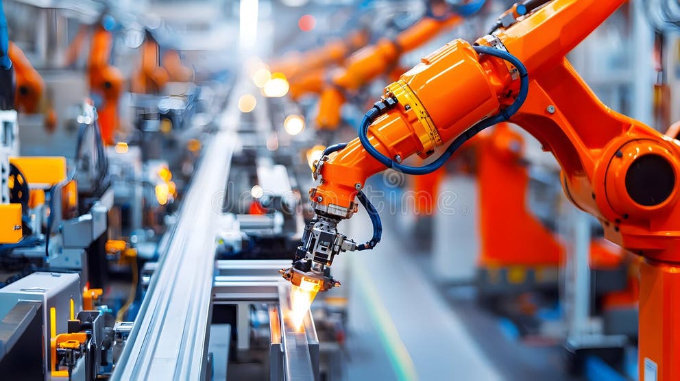 Innovative Robotics in Modern Manufacturing Processes Stock Image ...