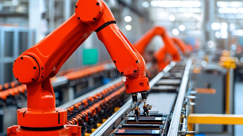 Innovative Robotics in Modern Manufacturing Processes Stock Image ...