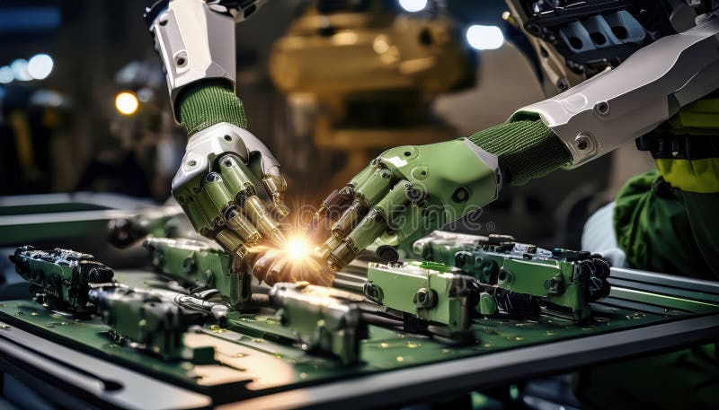 Innovative Robots Working on Advanced Automation Stock Photo - Image of ...