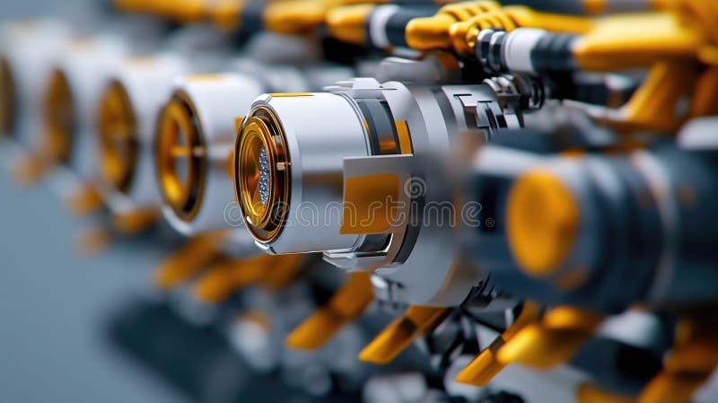 Innovative Satellite Engines for Modern Spacecraft. Stock Illustration ...