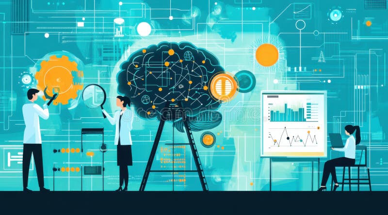 Scientific Team Collaborating on Data Analysis and Artificial ...