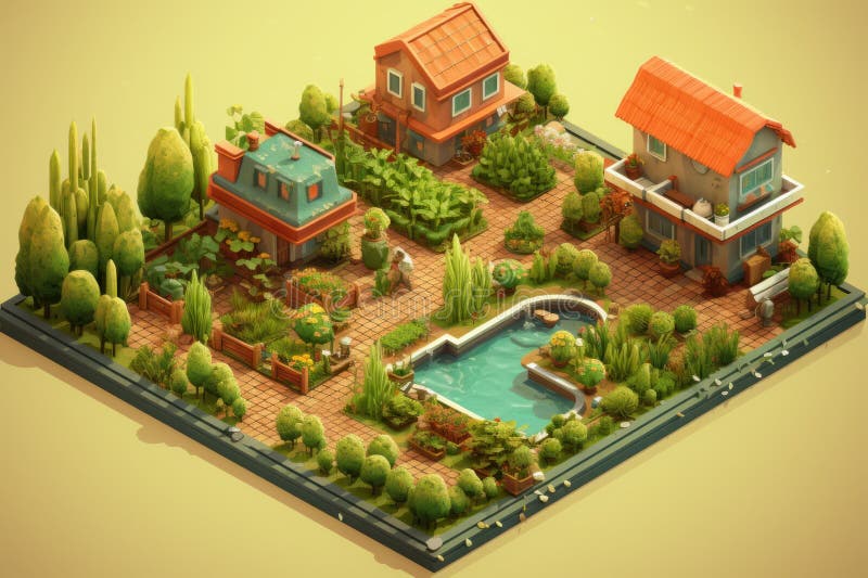 Innovative Scheme of Green City. Generate Ai Stock Illustration ...