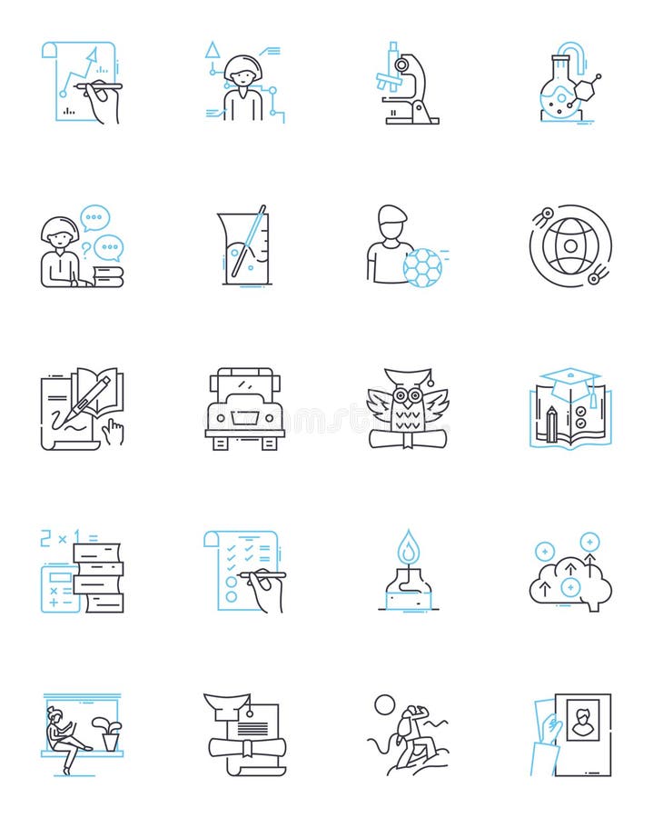 Innovative School Linear Icons Set. Creativity, Futuristic ...