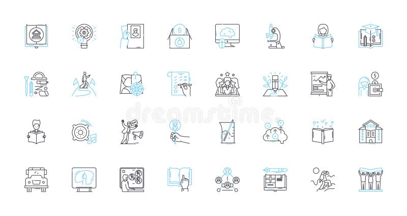 Innovative School Linear Icons Set. Creativity, Futuristic ...