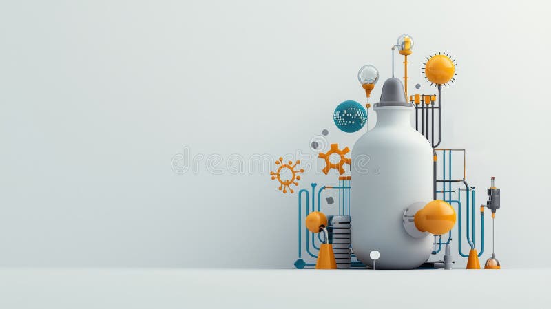 Innovative Science Concept Design White Background Stock Illustration ...