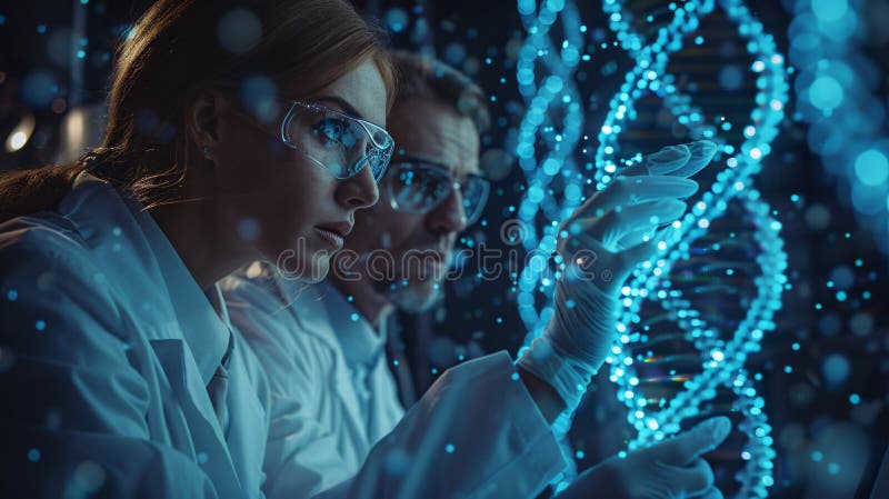 Innovative Scientists Analyzing DNA Structure with Advanced Technology ...