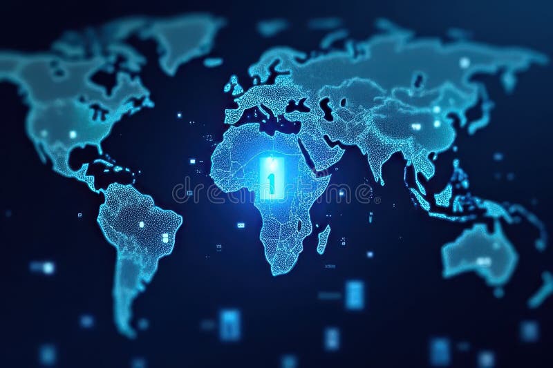 Innovative Security Solutions in the Digital Era Stock Illustration ...