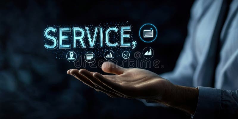 Innovative Service Solutions Digital Business Environment Graphic ...