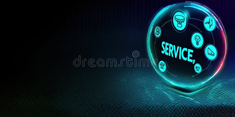 Innovative Service Solutions Digital Environment Graphic Design Virtual ...