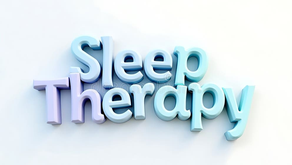 Innovative Sleep Therapy Concept with Modern Typography on a Plain ...