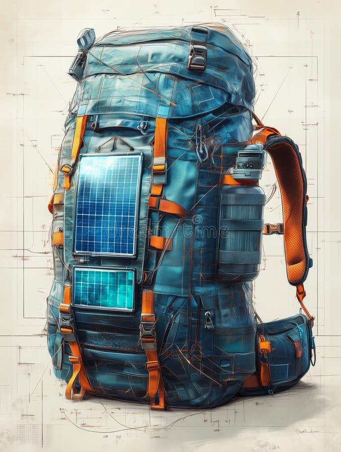 Innovative Smart Backpack with Solar Panels Designed for Outdoor ...
