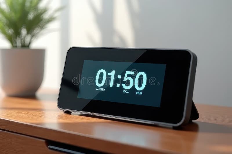 Innovative Smart Digital Timepiece Stock Illustration - Illustration of ...