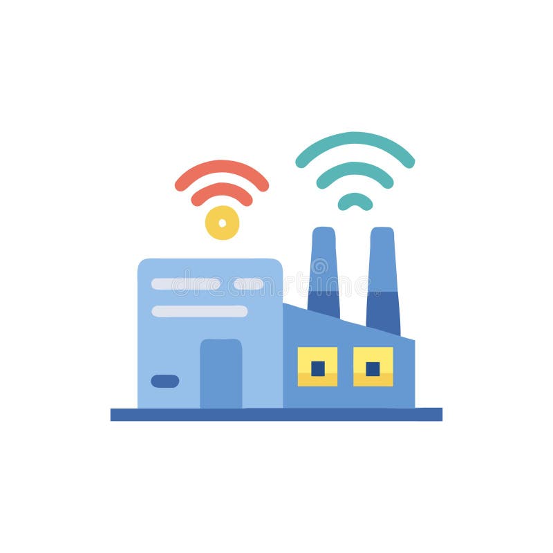 Innovative Smart Factory Solutions Icon Stock Image - Illustration of ...