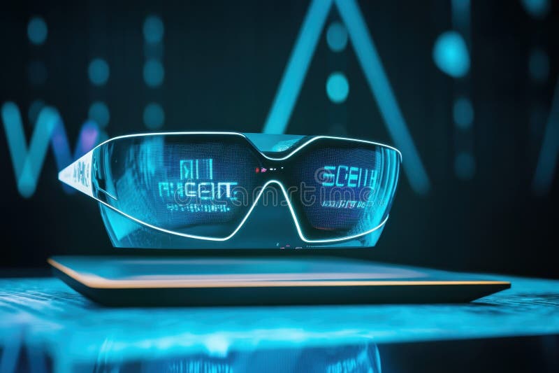 Innovative Smart Glasses Showcasing Futuristic Technology in a Digital ...