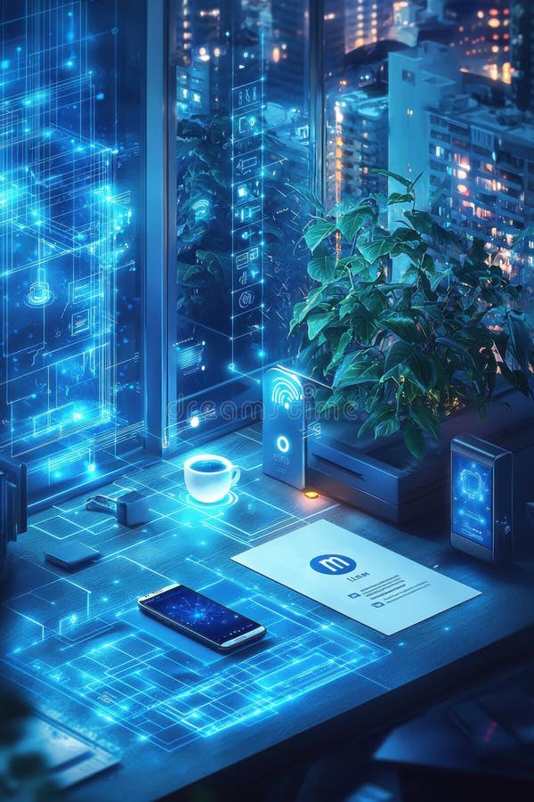 Innovative Smart Home Technology Concept with Futuristic Interface Design Stock Image - Image of ...