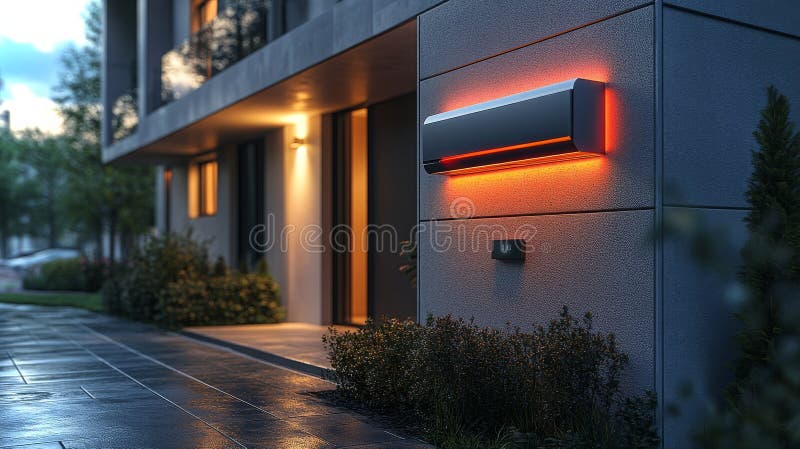 Innovative Smart Mail Delivery Box with Holographic Interface Outside a ...