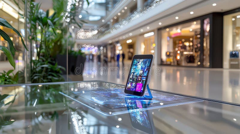 Innovative Smartphone Display Shopping Mall Electronics Showcase Modern ...