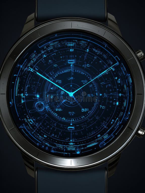 Innovative Smartwatch Interface Design with a Tech-Blue Theme ...