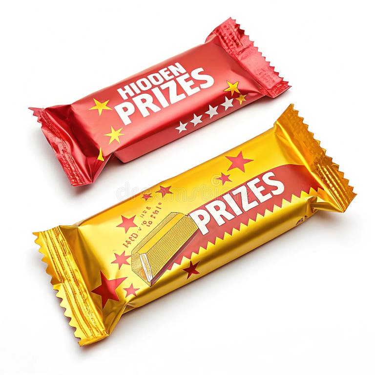 Scratch and Win Snack Bar Wrapper with Hidden Prizes Stock Illustration ...