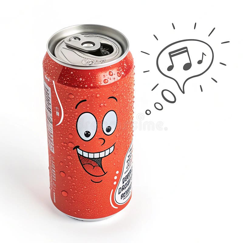 Talking Soda Can with a Voice Activated Surprise Feature Stock ...