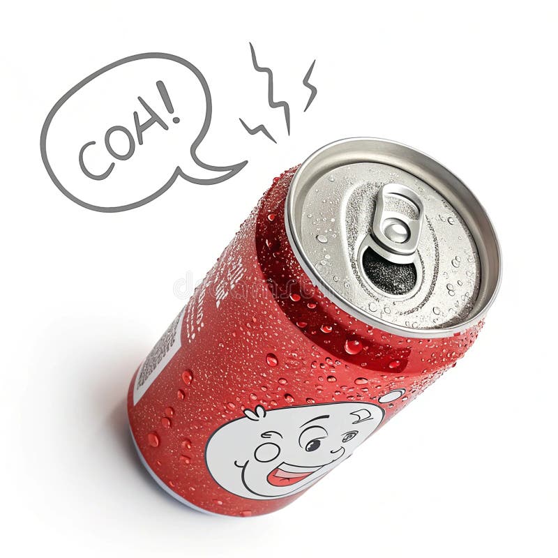 Talking Soda Can with a Voice Activated Surprise Feature Stock ...