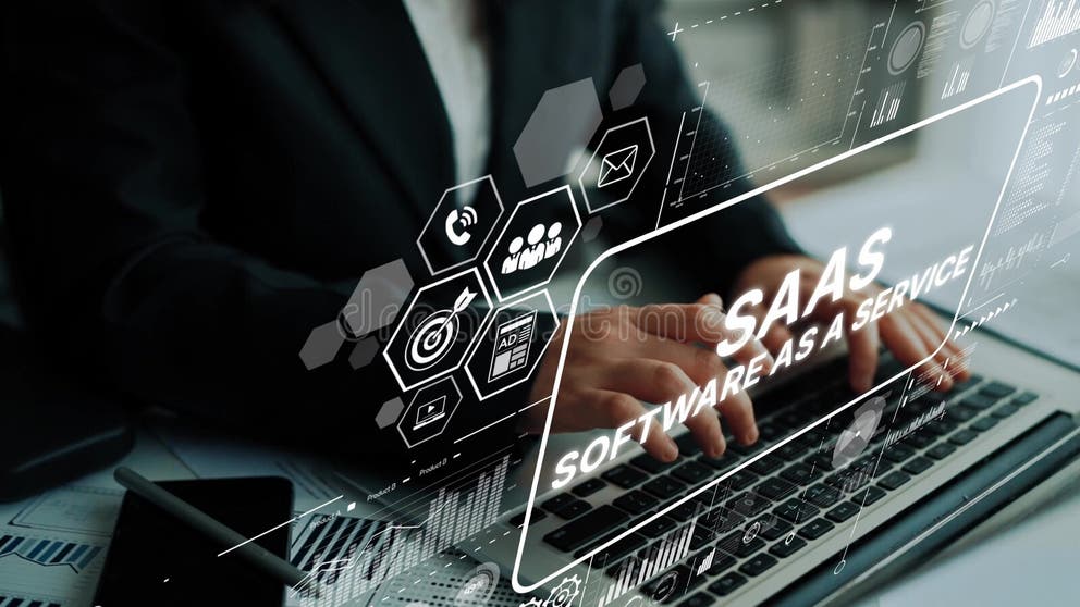 Innovative Software Solutions: Professional Workspace with Technology and Virtual Elements ...