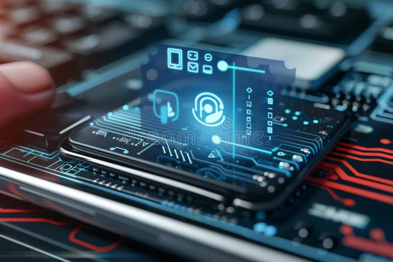 Innovative Software Update Process Visualized on Sleek Microchip ...