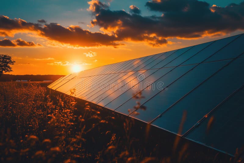 Innovative Solar Farm Design with Mirrored Panels Reflecting Sunlight ...