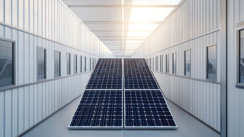 Innovative Solar Panel Installation Inside Modern Corridor for ...