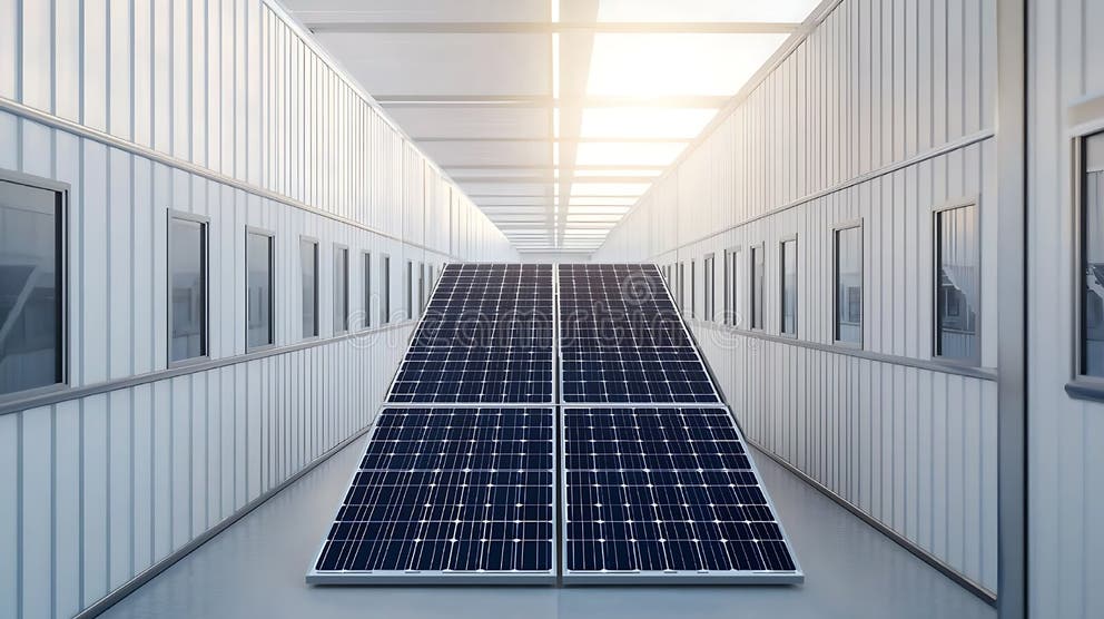 Innovative Solar Panel Installation Inside Modern Corridor for ...