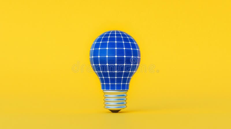 Innovative Solar Panel Light Bulb Symbolizing Green Energy and ...