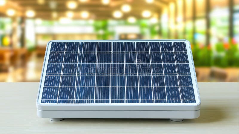 Innovative Solar-powered Portable Device on Table Demonstrating Modern ...