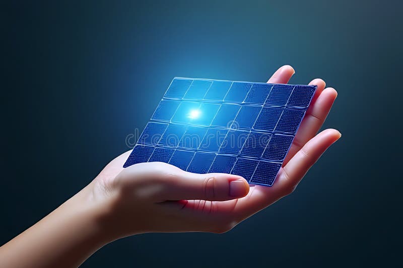 Innovative Solar Technology Showcase Modern Lab Digital Display ...
